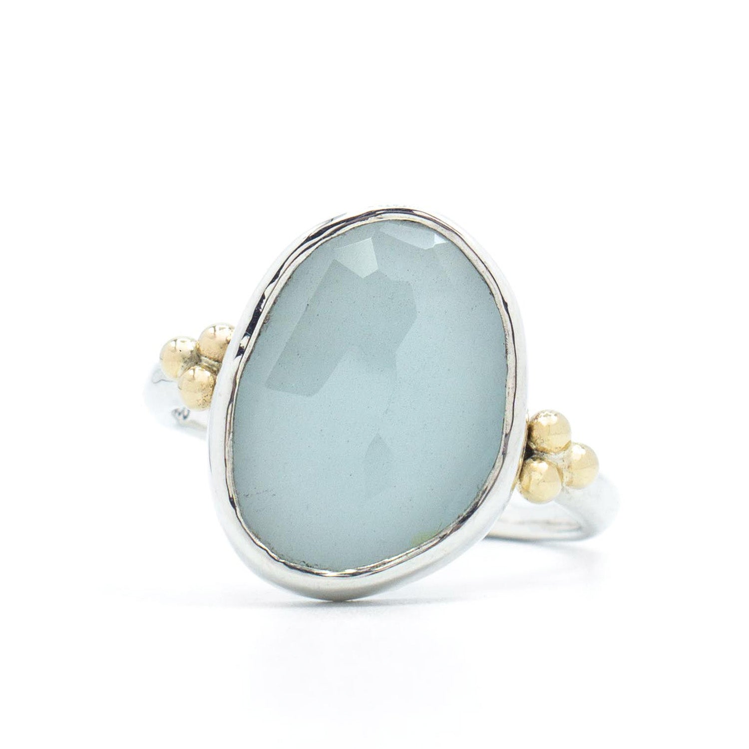 Asymmetrical Aquamarine Ring – Silverado Gallery