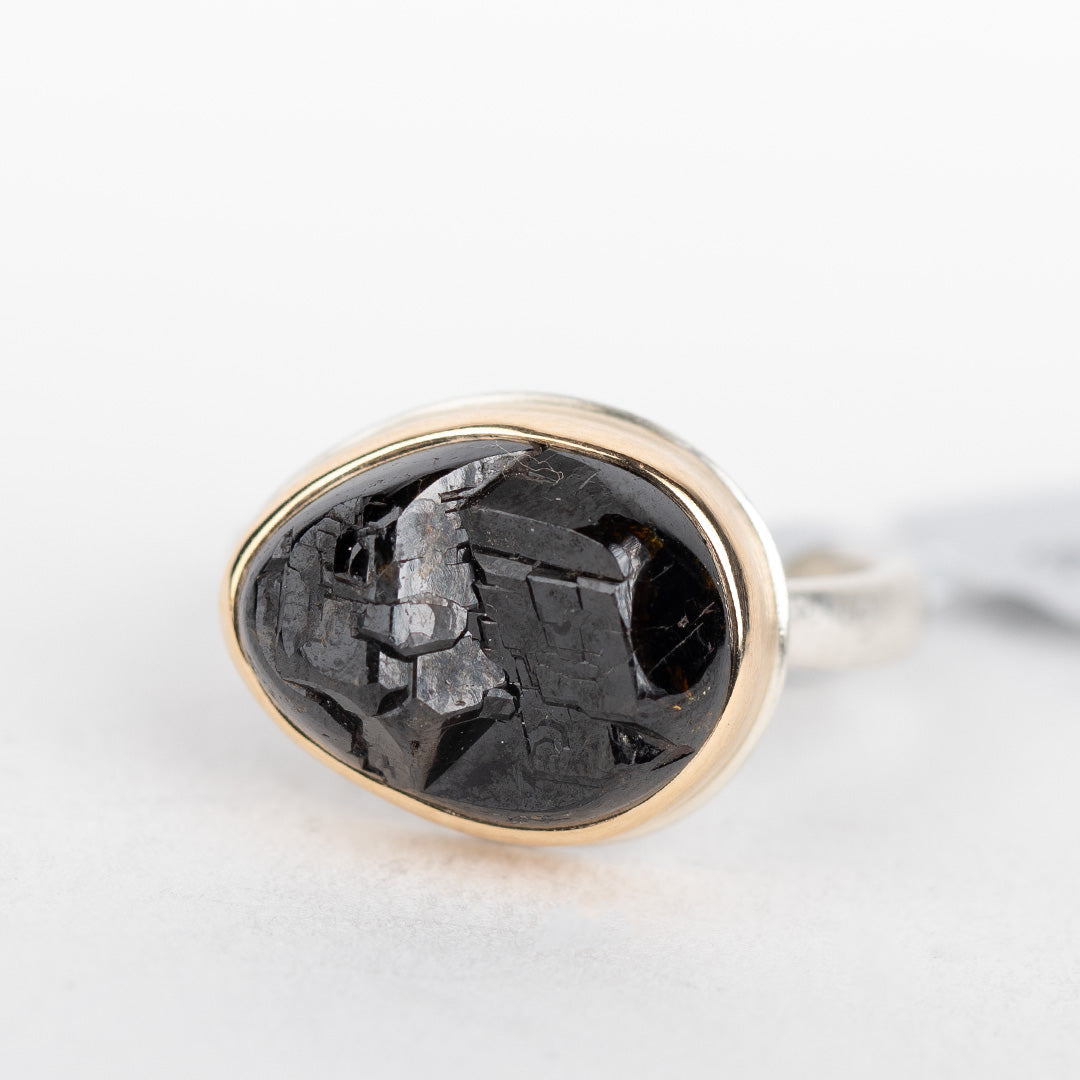 Trunk Show Surface Cut Andradite Ring – Silverado Gallery
