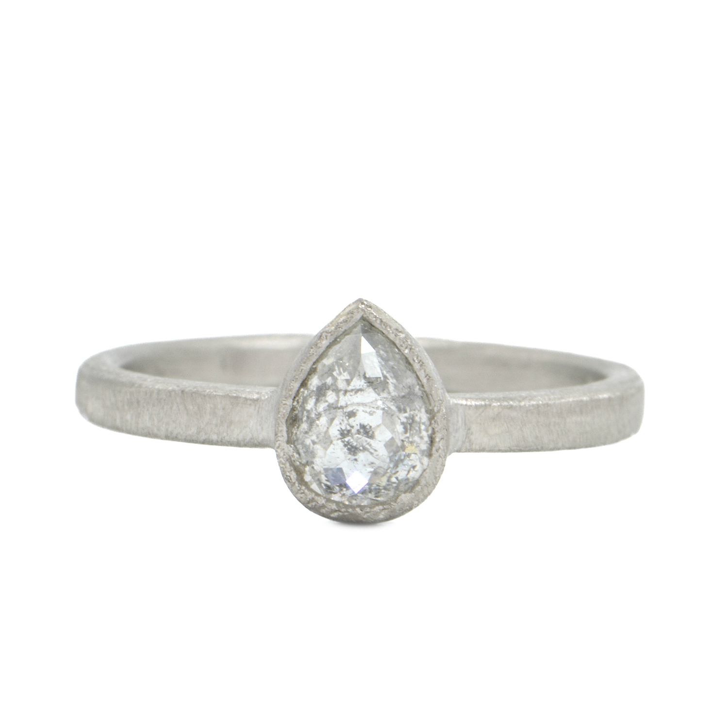 Grey Teardrop Diamond Ring – Silverado Gallery