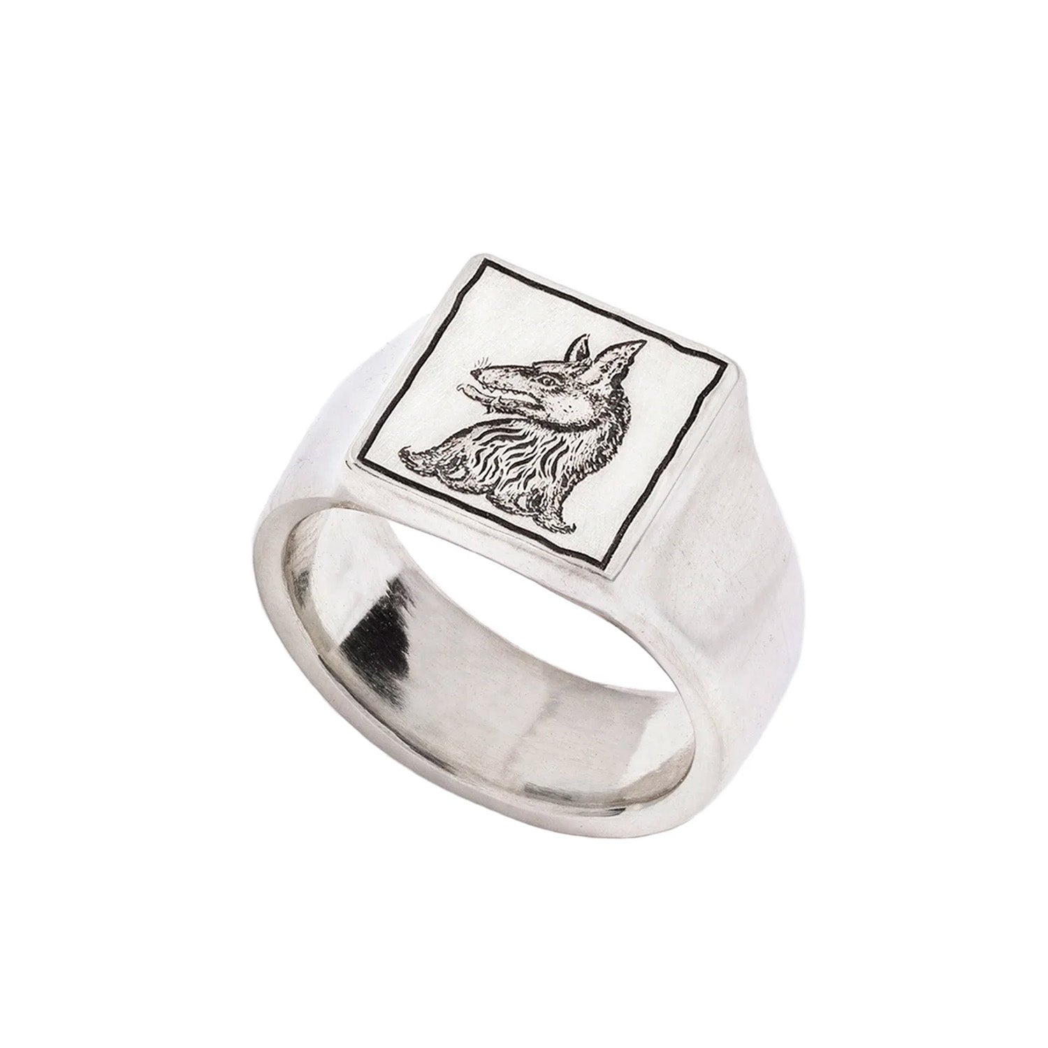 Wolf Square Signet Ring – Silverado Gallery