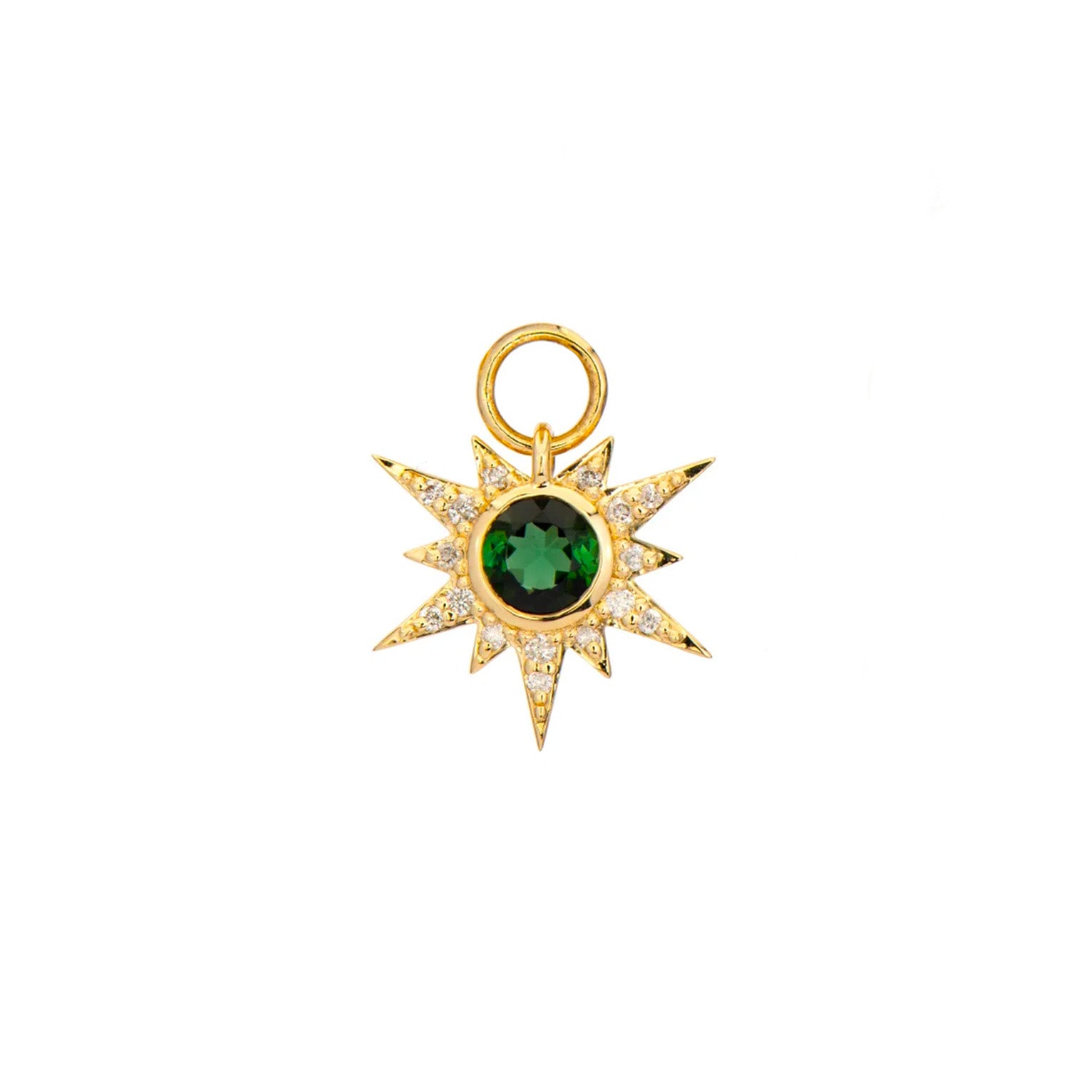 Tiny Love Explosion Green Tourmaline Charm – Silverado Gallery