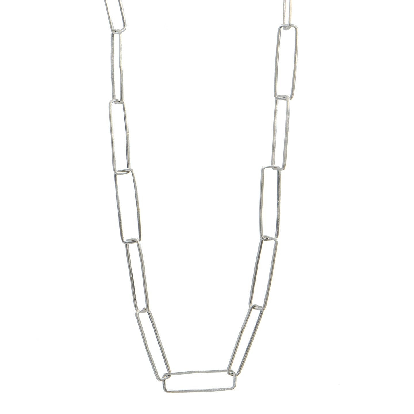 Rectangular Link Chain Necklace – Silverado Gallery