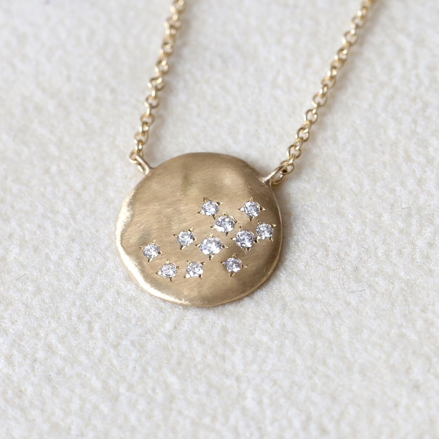 Trunk Show Dew Large Disc Diamond Necklace – Silverado Gallery