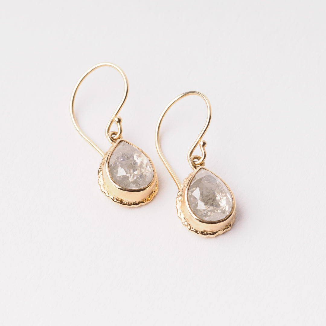 Trunk Show Rustic Diamond Drop Earrings – Silverado Gallery