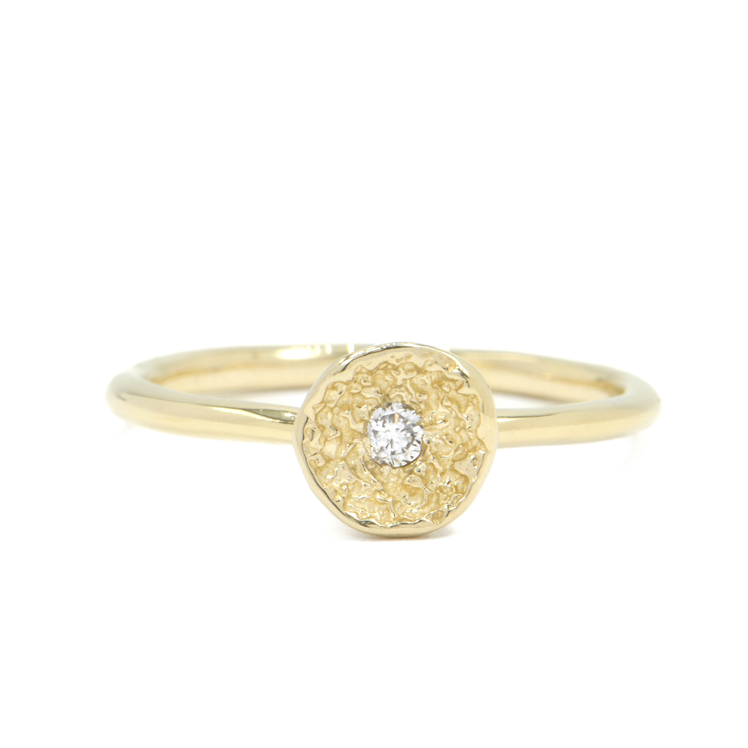 Moss Shell Diamond Solitaire Ring – Silverado Gallery